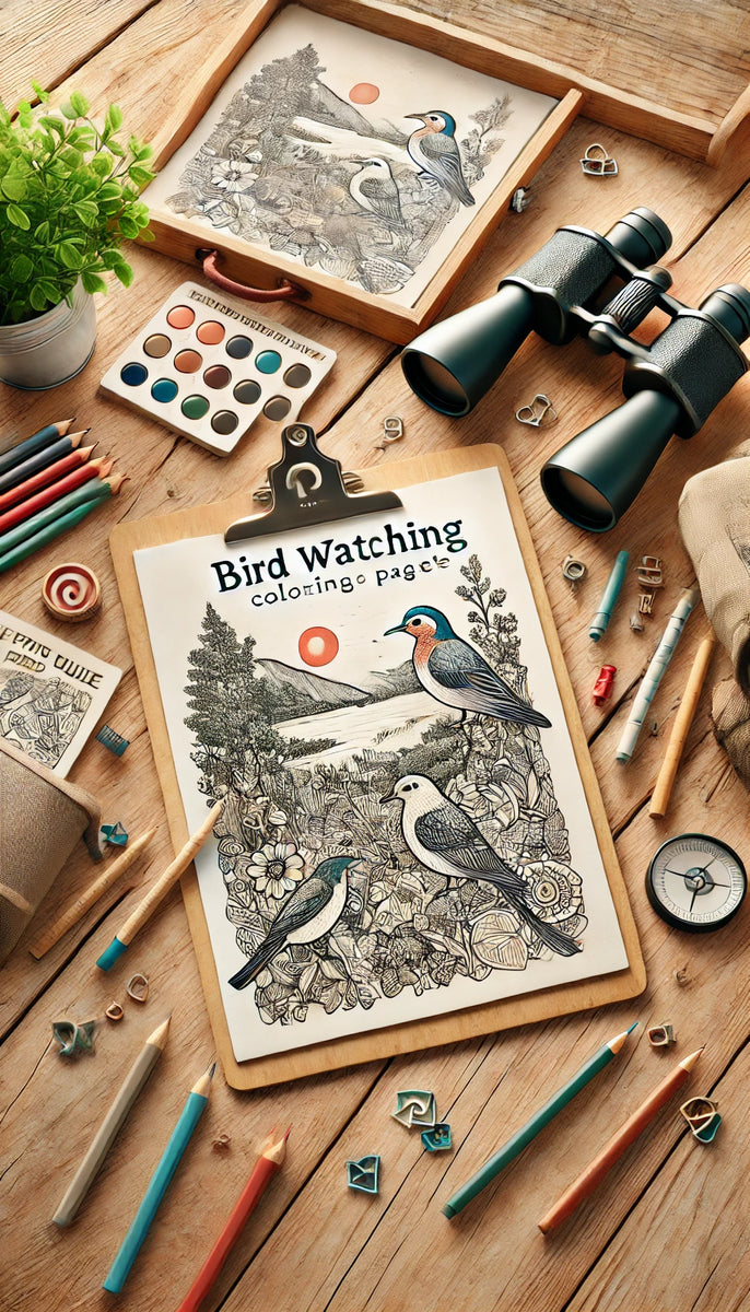 BIRD WATCHING COLORING PAGES TEMPLATE – I LOVE PLANNERS