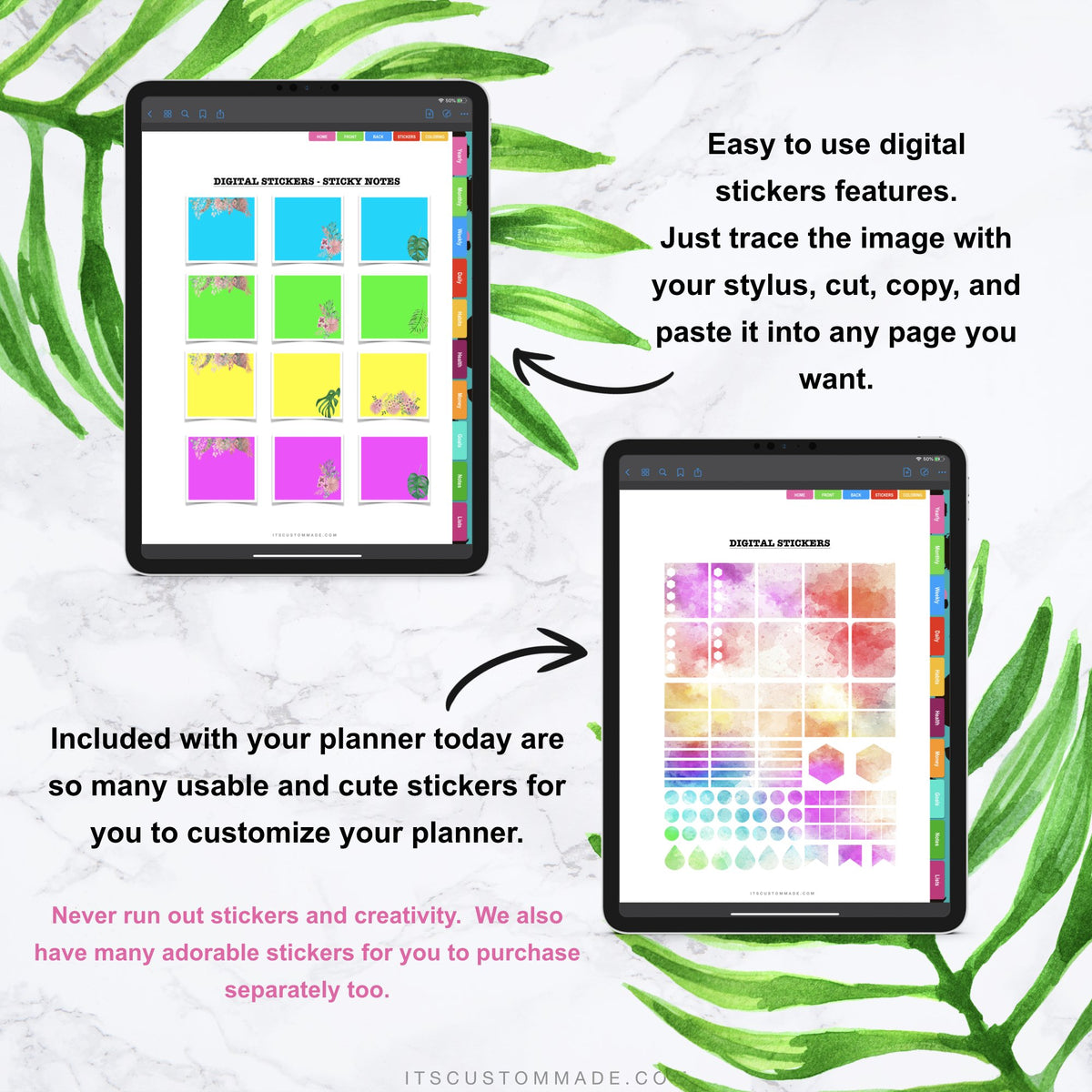 Leopard Print Undated Digital Life Planner/ GoodNotes, Xodo, Digital J ...