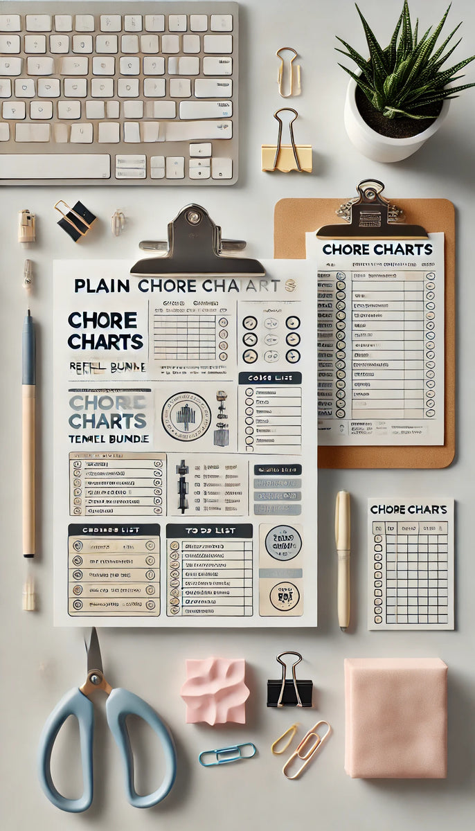 PLAIN CHORE CHARTS REFILL TEMPLATE BUNDLE – I LOVE PLANNERS