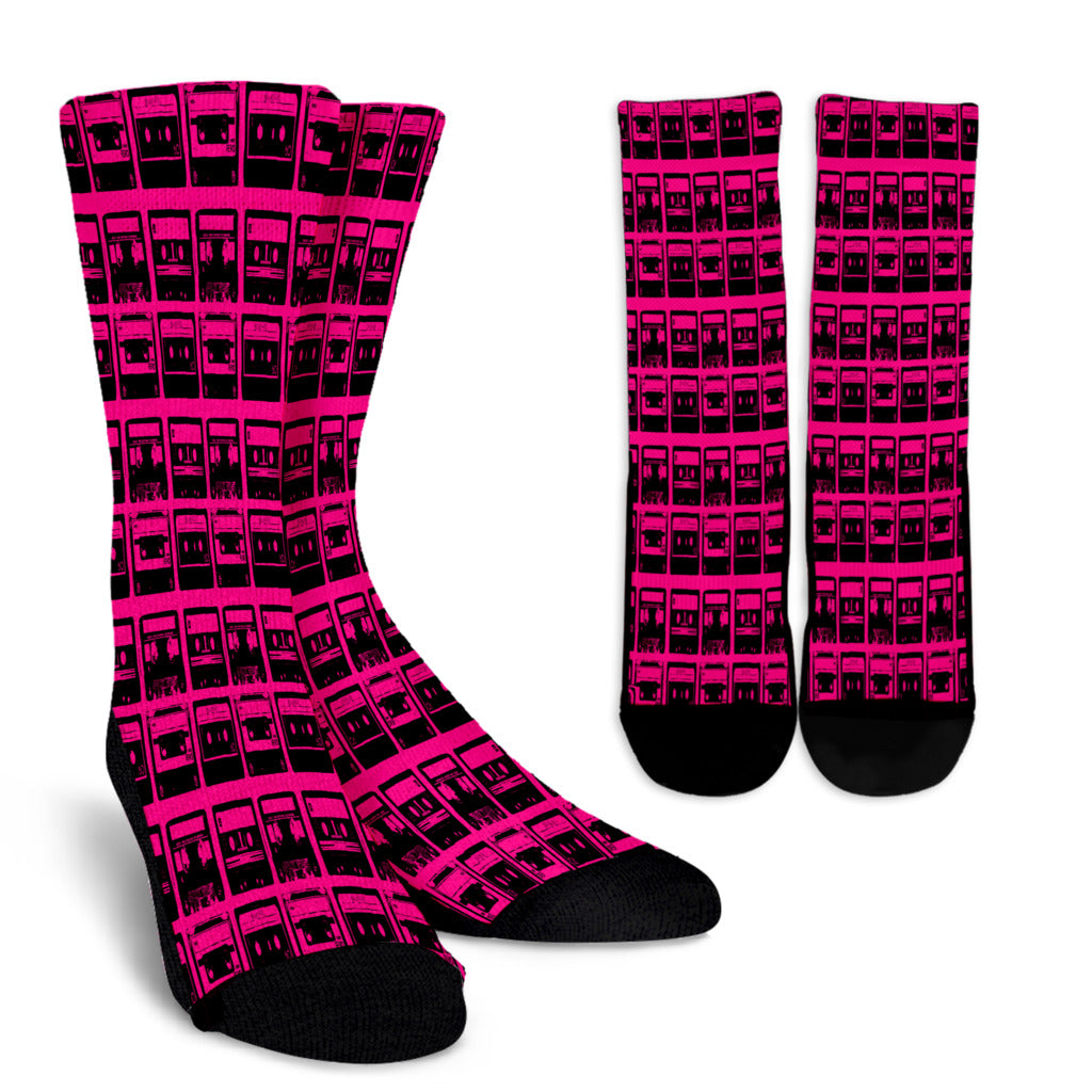 80s Fuchsia Boombox Crew Socks – I LOVE PLANNERS