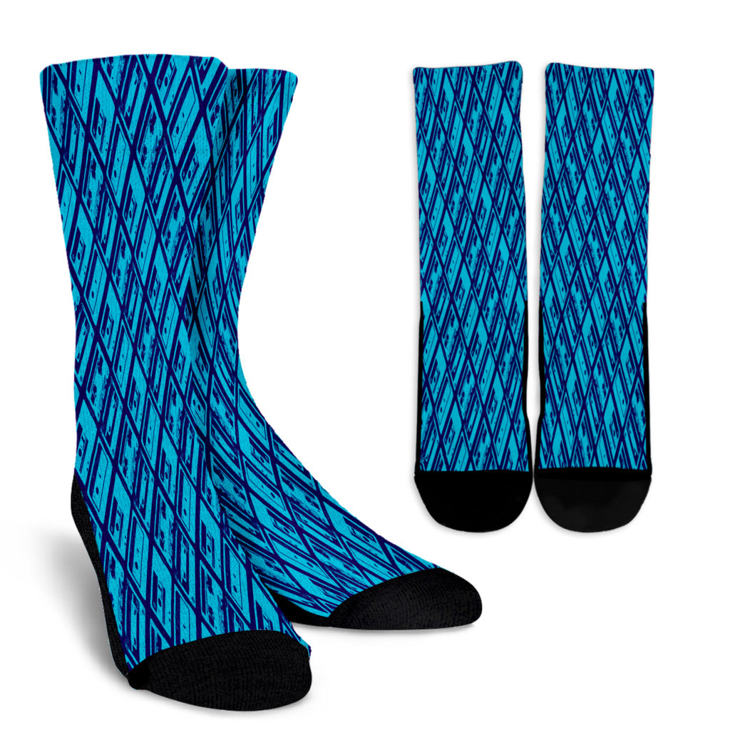 80s Sky Blue Boombox Crew Socks – I LOVE PLANNERS