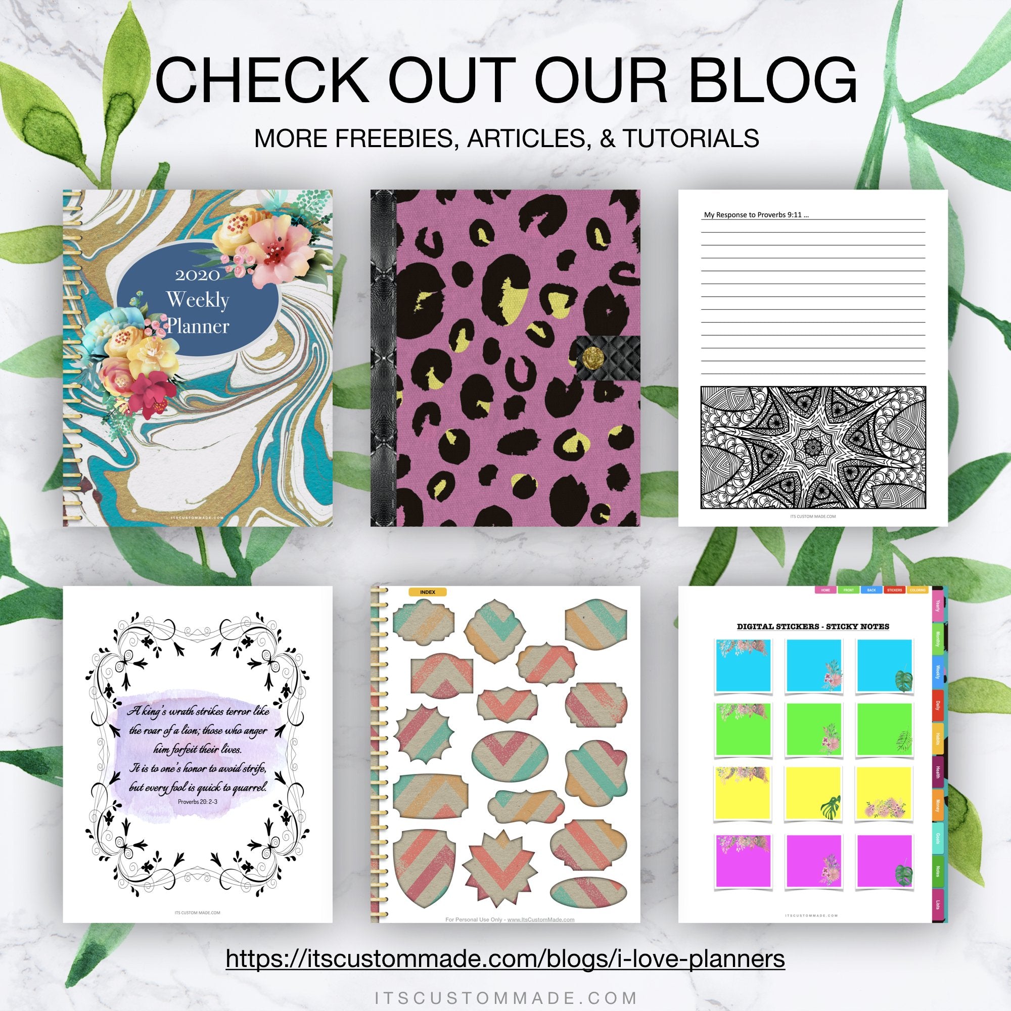 Leopard Print Undated Digital Life Planner/ GoodNotes, Xodo, Digital J ...