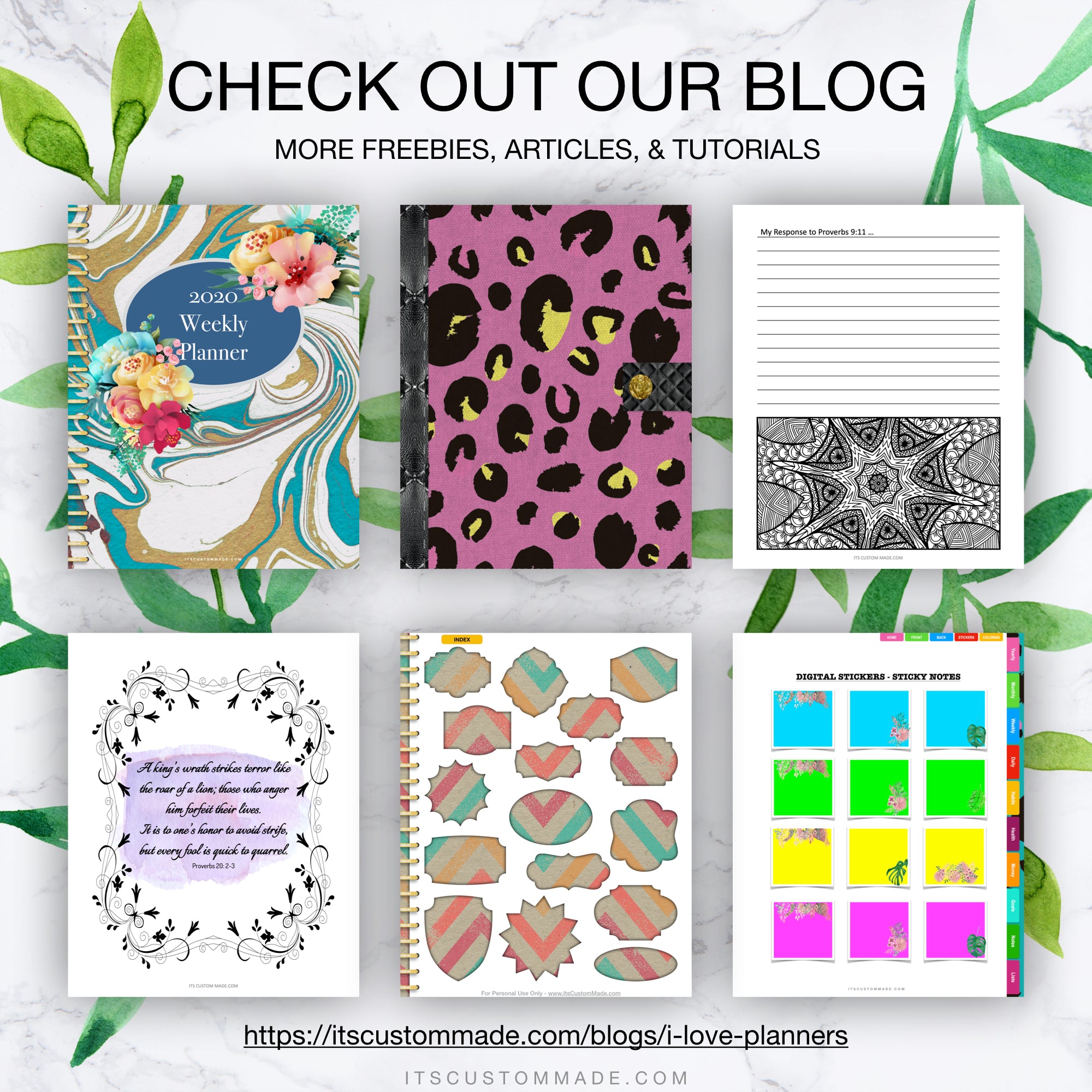 Leopard Print Undated Digital Life Planner/ GoodNotes, Xodo, Digital J ...